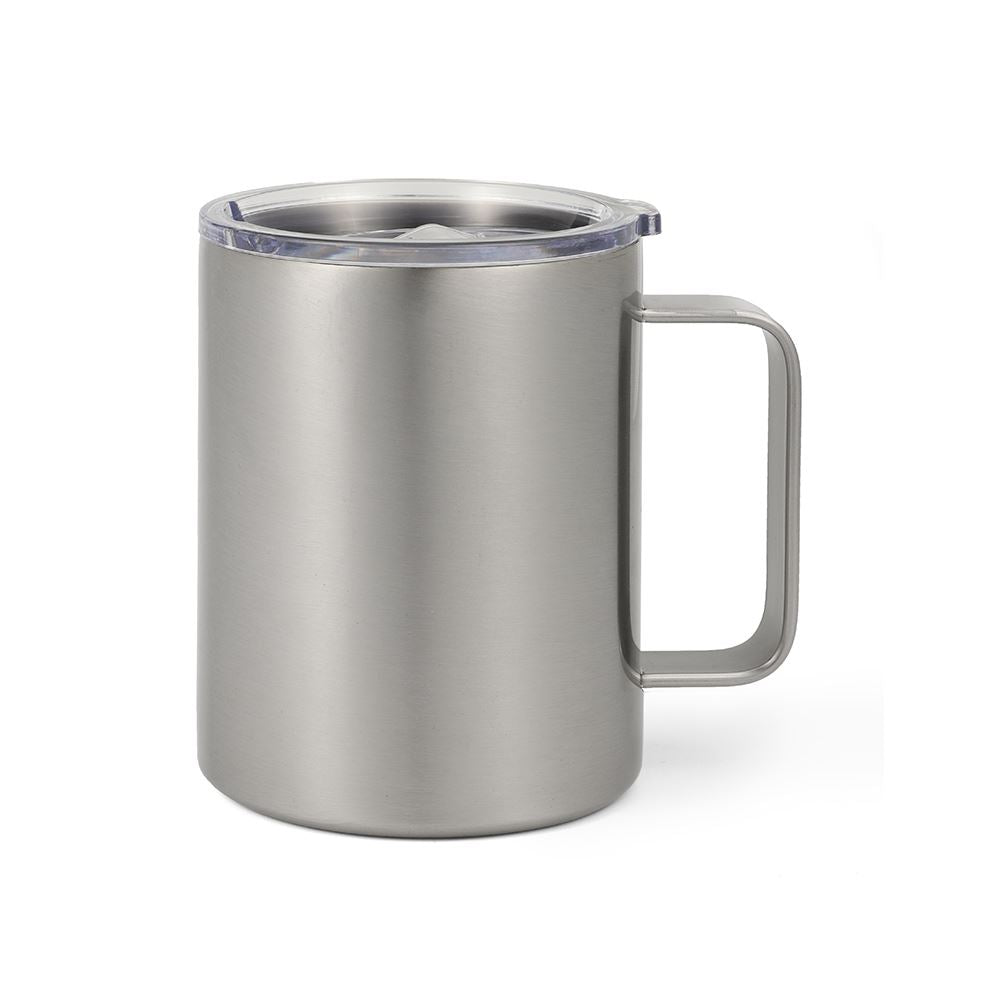 10OZ Stainless Steel Sublimation Mugs with Handle-Silver/White – LOPO