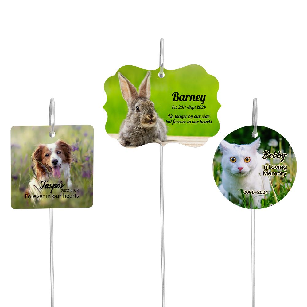 Aluminum Sublimation Pet Memorial Garden Sign with Hanging Stake-Singl ...