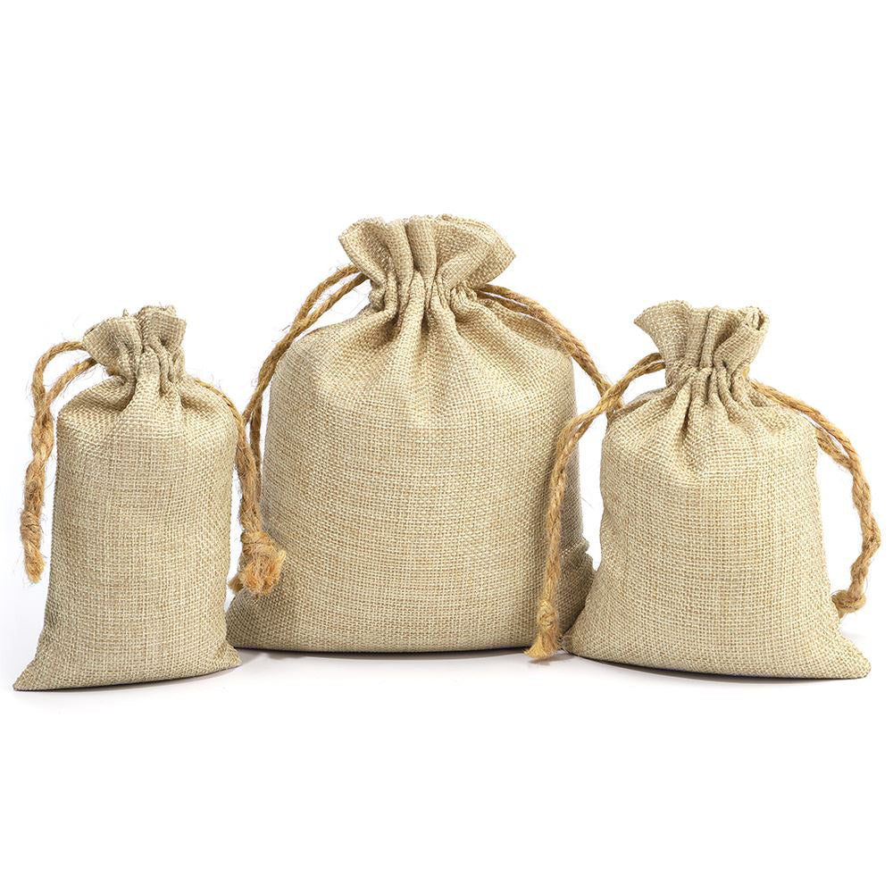 Faux Burlap Drawstring Bags For Sublimation-17x21cm/12x17cm/17x34cm – LOPO