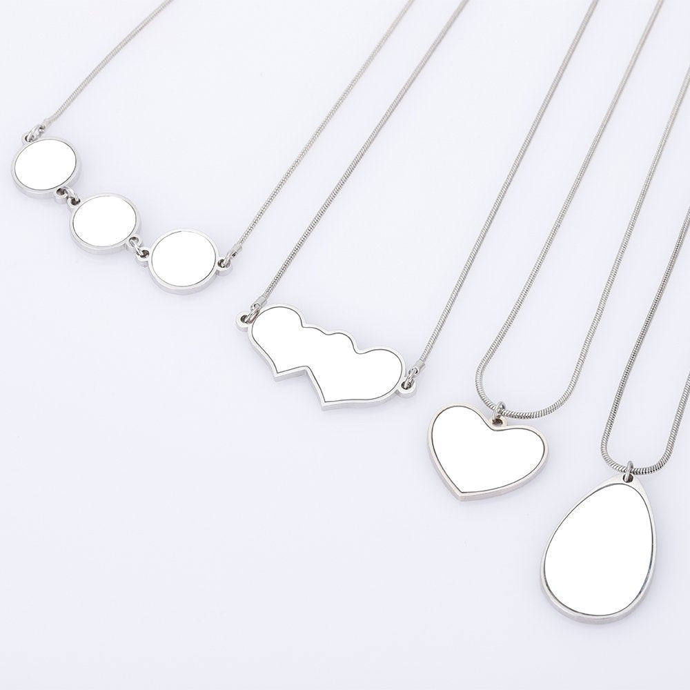 Metal Sublimation Necklace-Heart/Heart by Heart/Round/Water Drop Desig ...