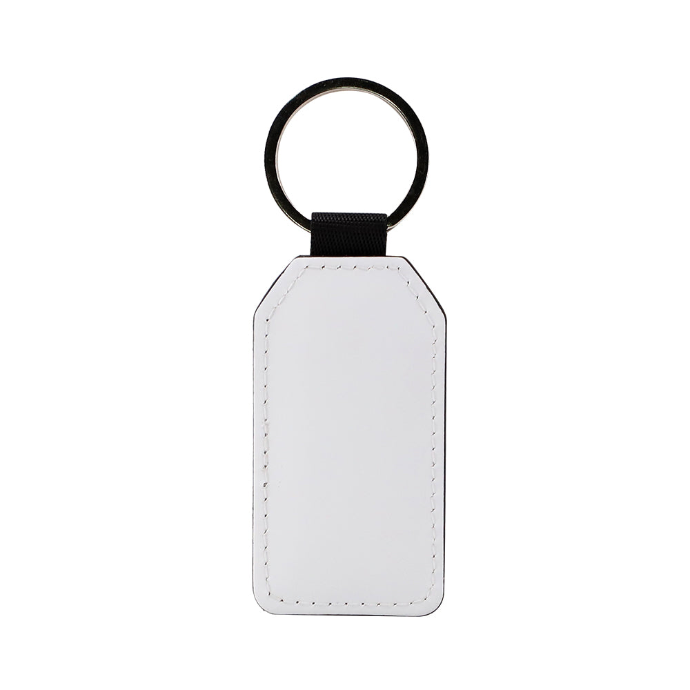PU Leather Sublimation Blank Keychains-Round/Rectangle/Heart/T-shirt/F ...