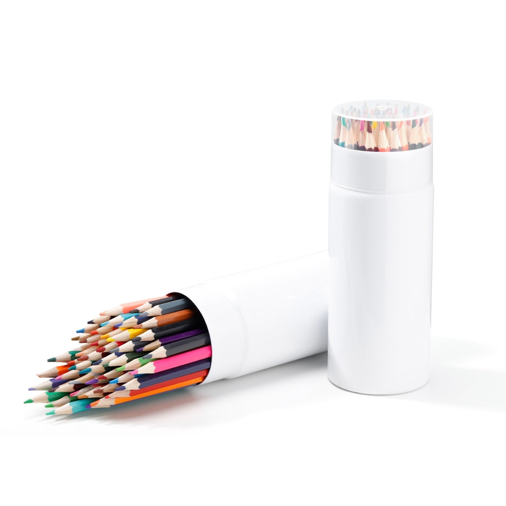 Custom Aluminum Sublimation Pencil Holder Colored Pencil Set - 48 Colo ...