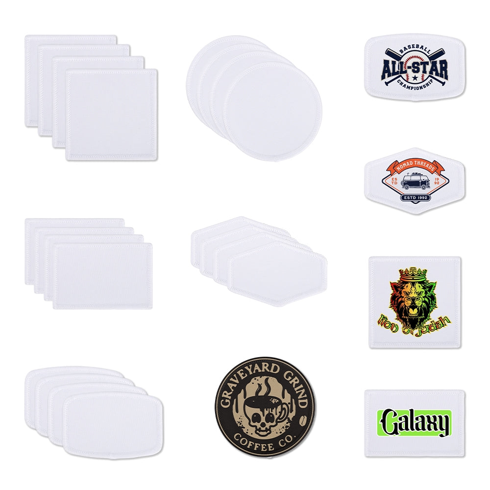 Sublimation Fabric Patches(5 Pack)-Circle/Square/Rectangle/Rounded ...