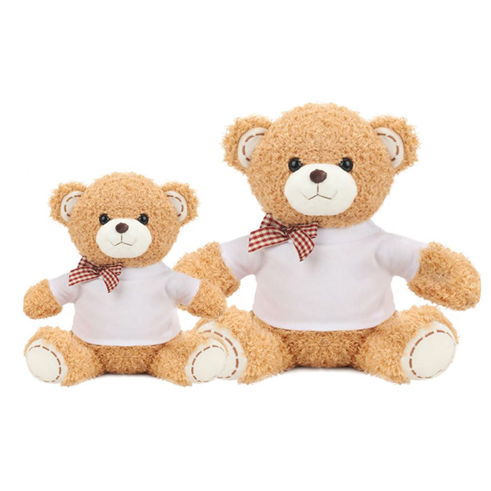 Sublimation Teddy Bear with T-Shirt-Light Brown 18cm/25cm – LOPO